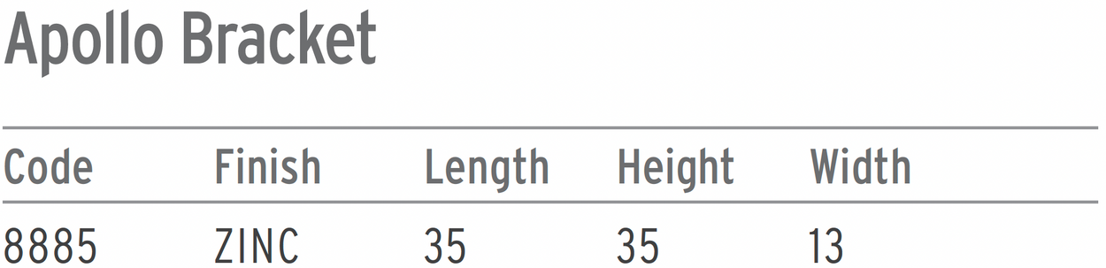 Apollo Profile Bracket & Screw – Elite Hardware
