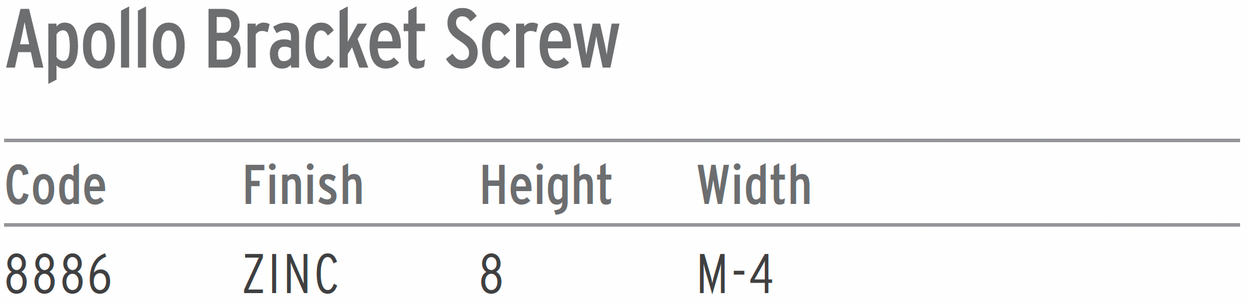 Apollo Profile Bracket & Screw – Elite Hardware