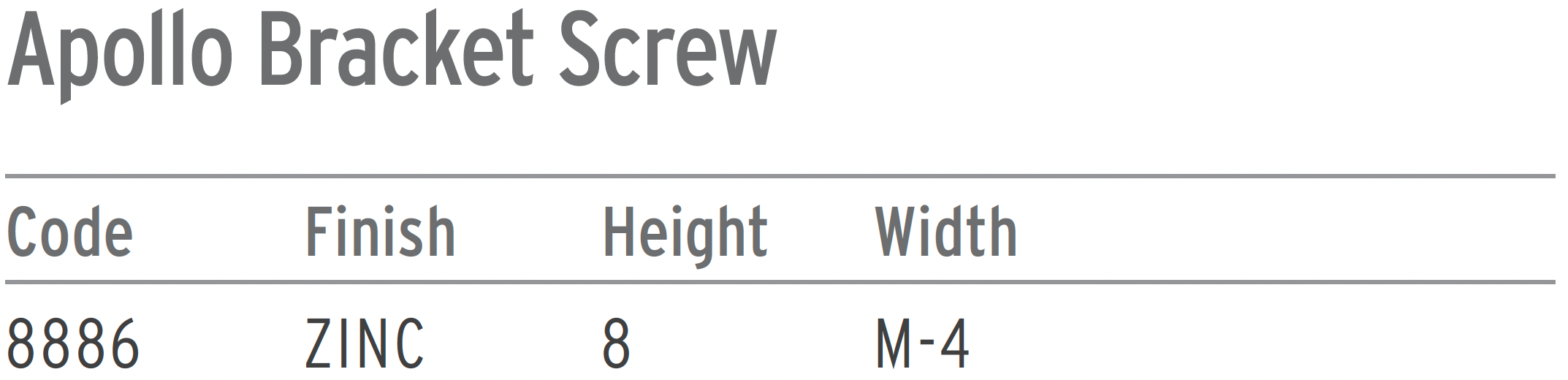 Apollo Profile Bracket & Screw – Elite Hardware