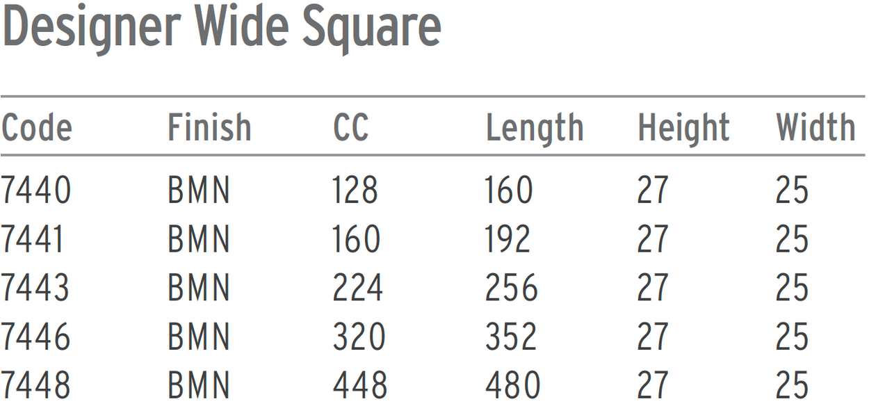 Designer Wide Square Handle – Elite Hardware