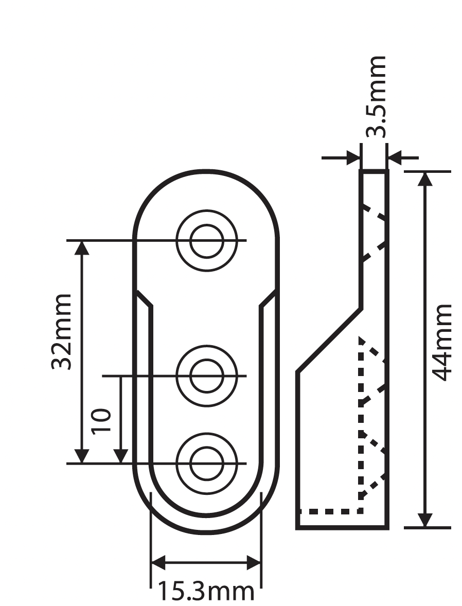 Oval Rail Bracket - Screw On – Elite Hardware